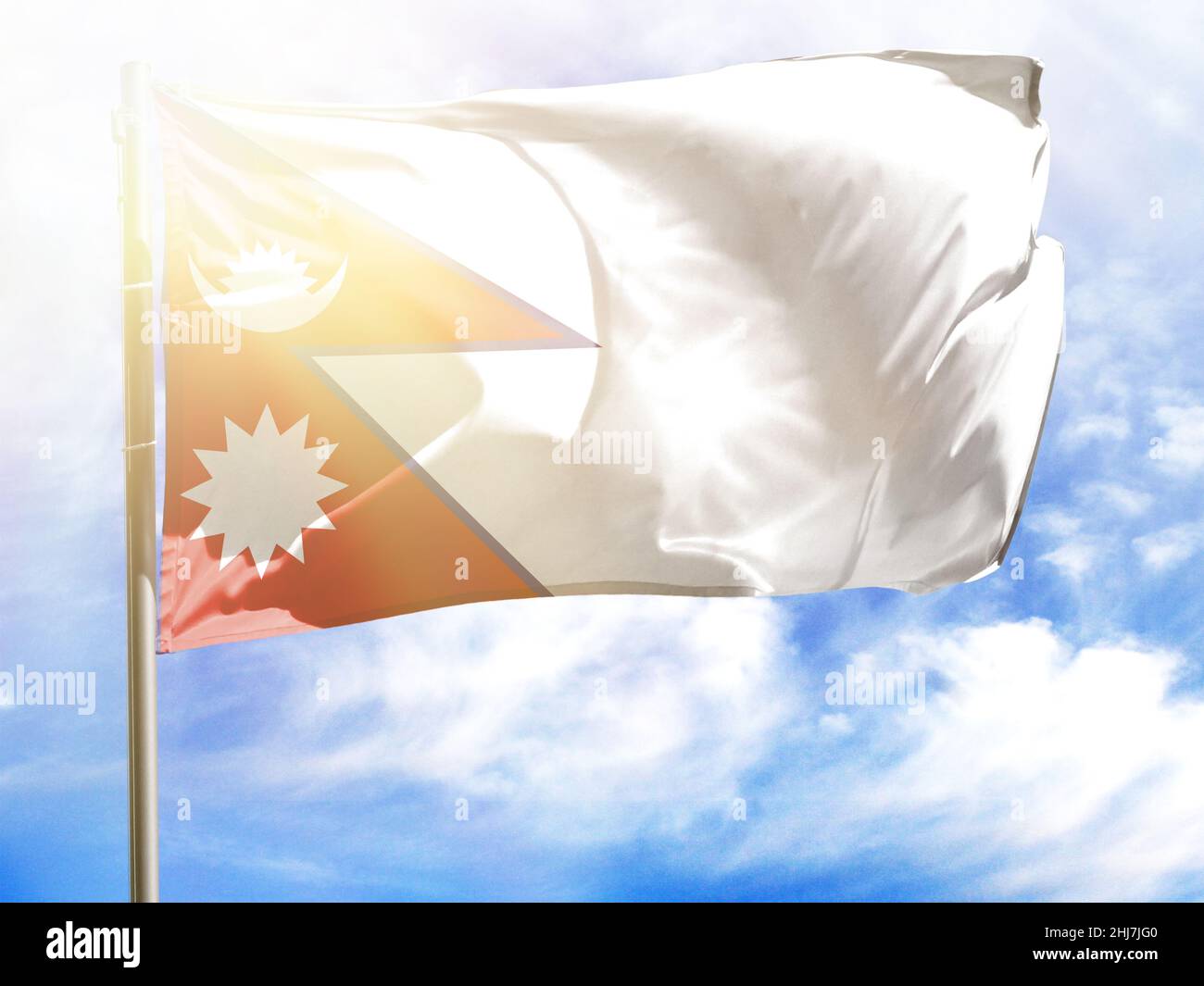 Nepal 3d flag hi-res stock photography and images - Alamy