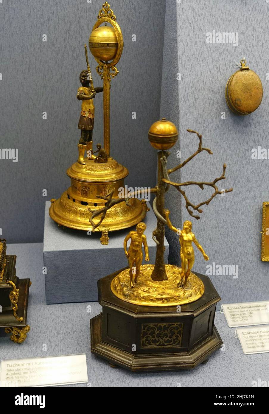 Table clocks with automata, rear Augsburg, c. 1600, front probably ...