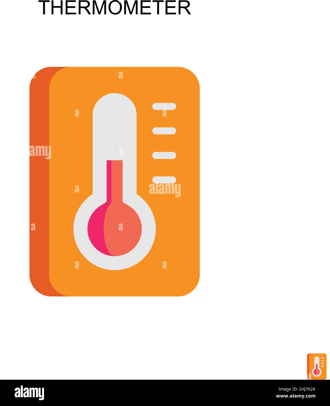 Thermometer Simple vector icon. Illustration symbol design template for ...