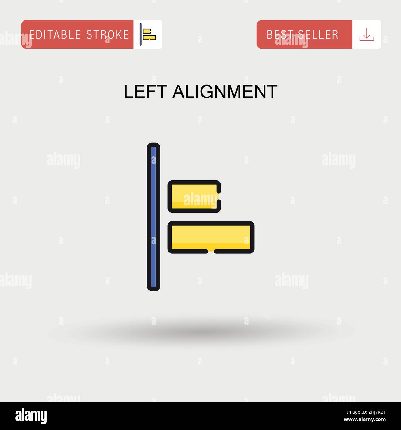 Left alignment Simple vector icon Stock Vector Image & Art - Alamy