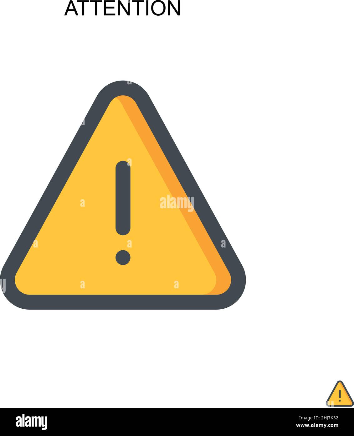 Attention Simple vector icon. Illustration symbol design template for ...