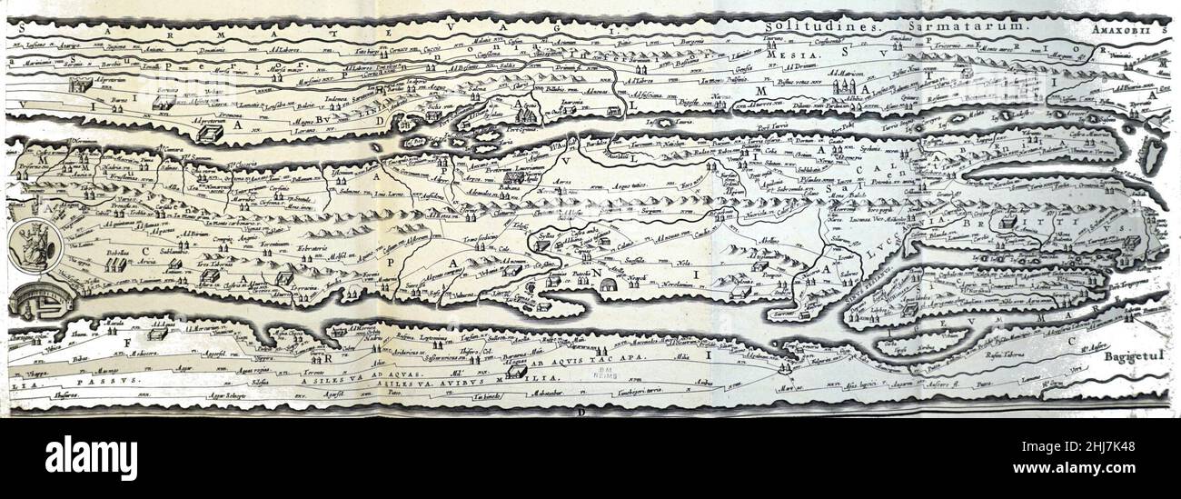 Table de peutinger Segment 4 12889 Stock Photo - Alamy