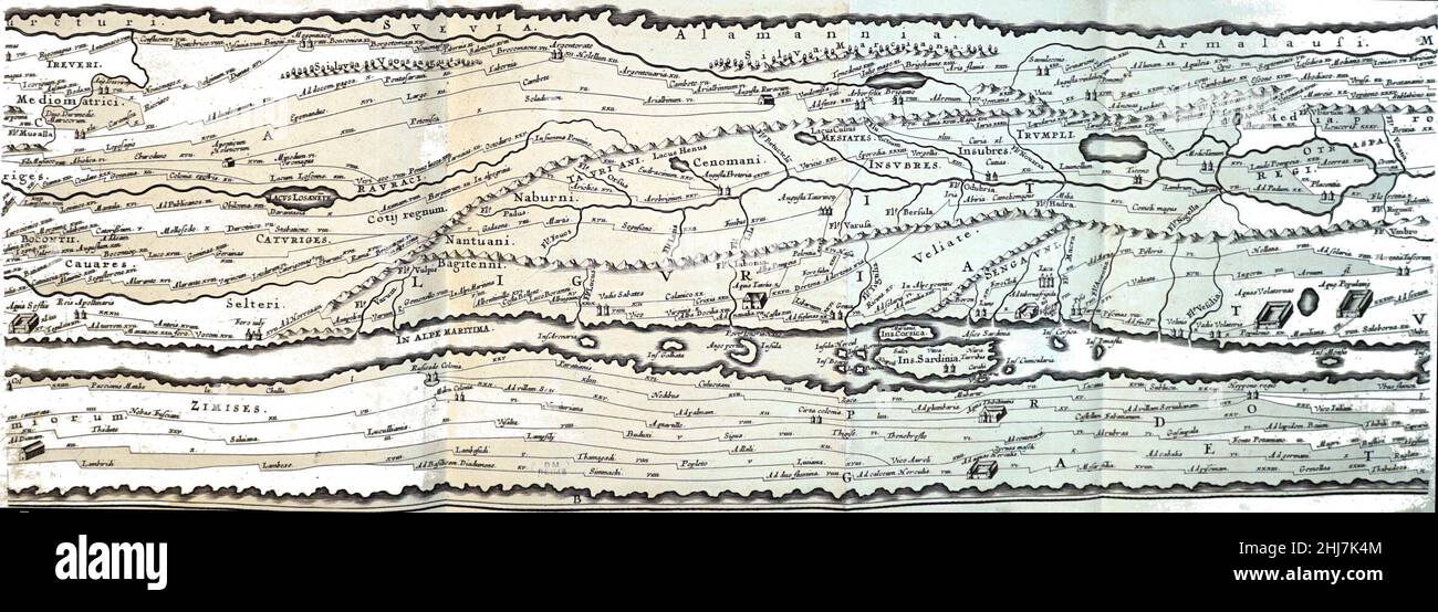 Peutinger table hi-res stock photography and images - Alamy