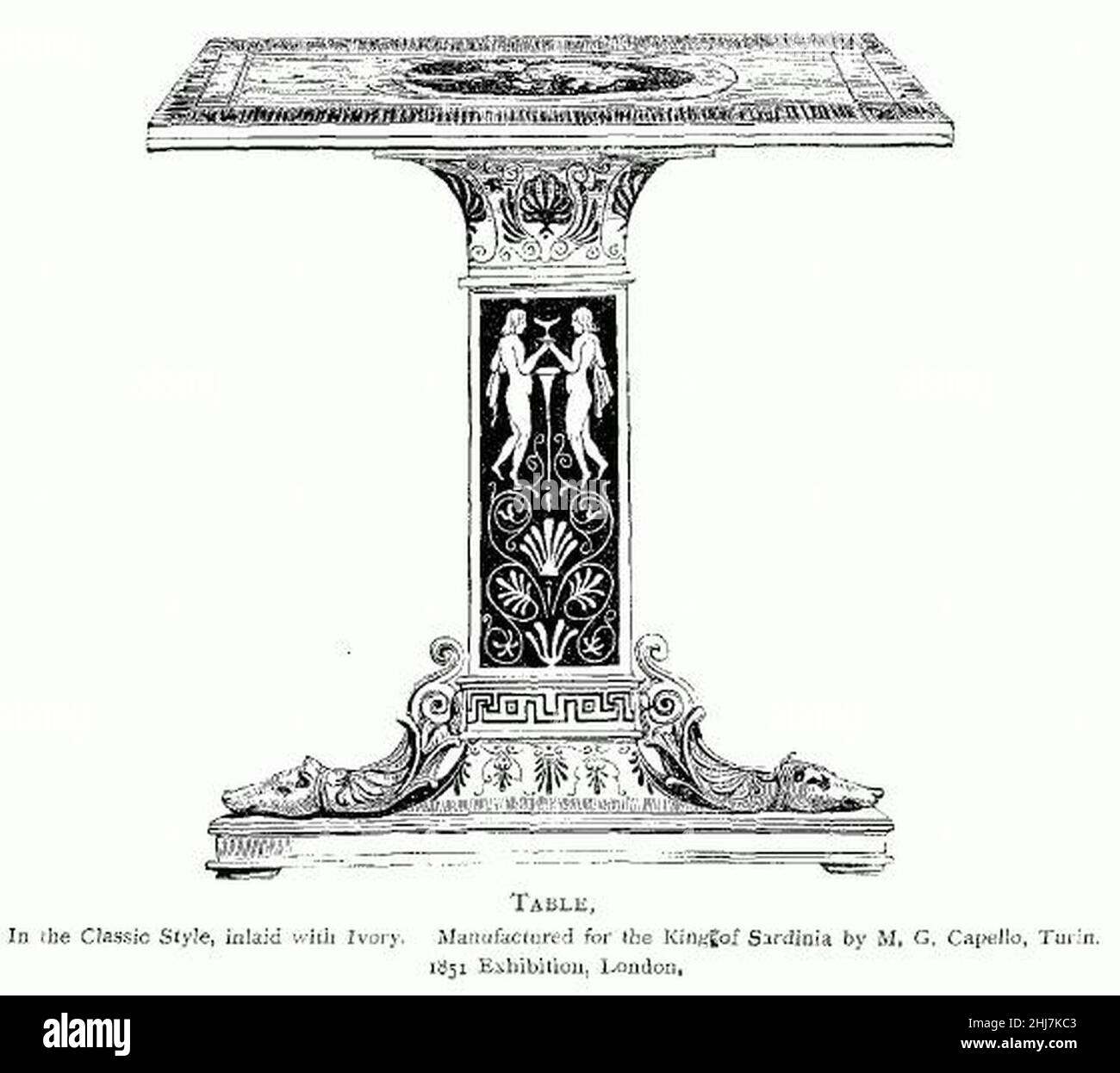 Table in the Classic Style, by Capello, Turin Stock Photo - Alamy