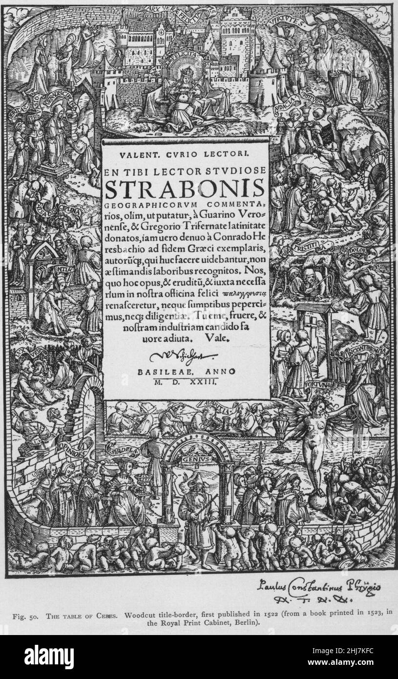 Table of Cebes by Hans Holbein Stock Photo - Alamy