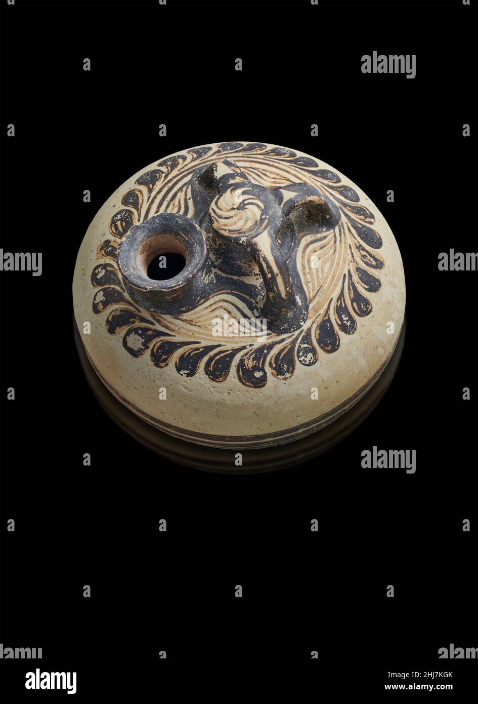 Mycenaean pottery - Terracotta stirrup jar with repeating teardrop ...