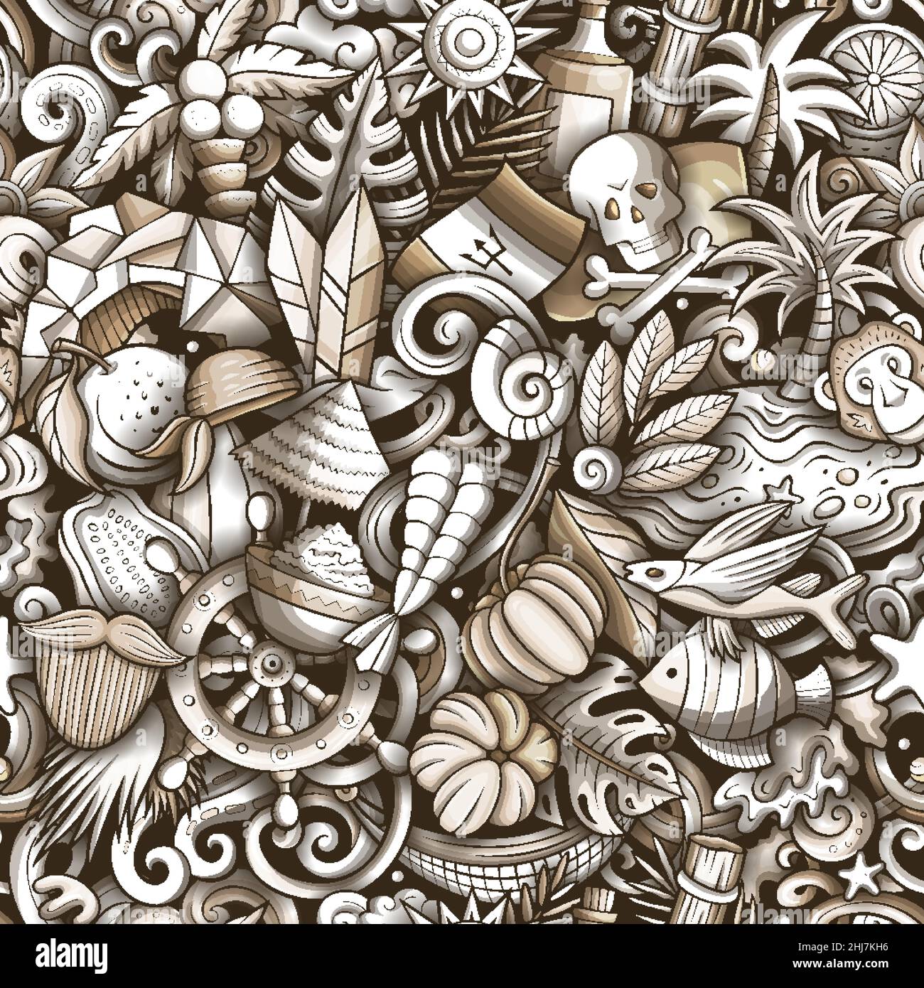 Barbados tropical beach Stock Vector Images - Alamy