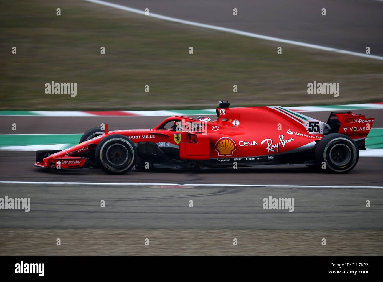 Driver Carlos Sainz of Scuderia Ferrari during a training day with the ...