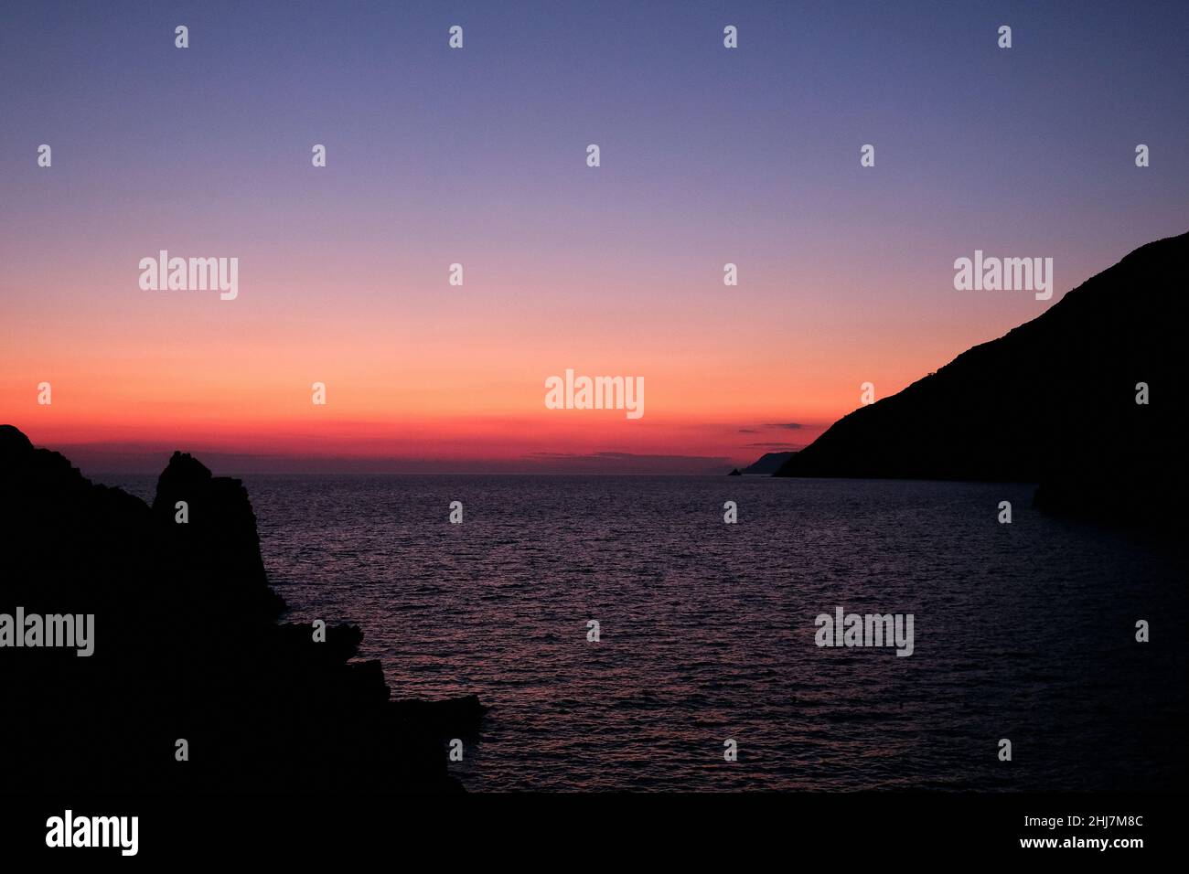 Sunset in Porto Venere Stock Photo - Alamy