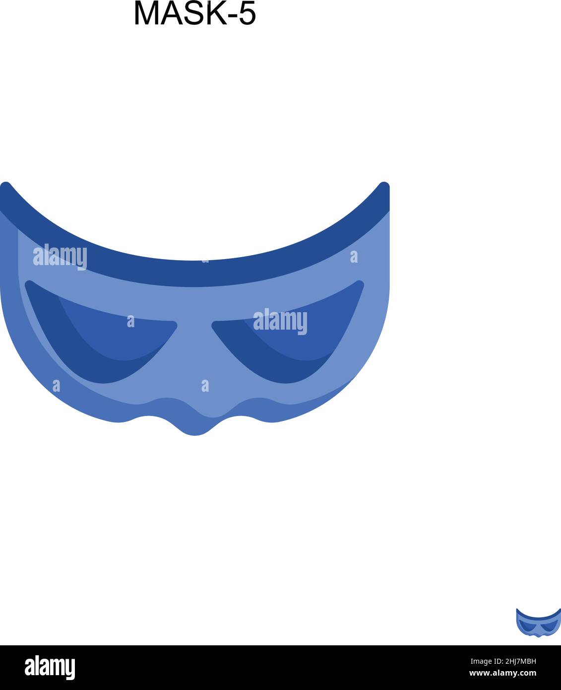 Mask-5 Simple vector icon. Illustration symbol design template for web ...