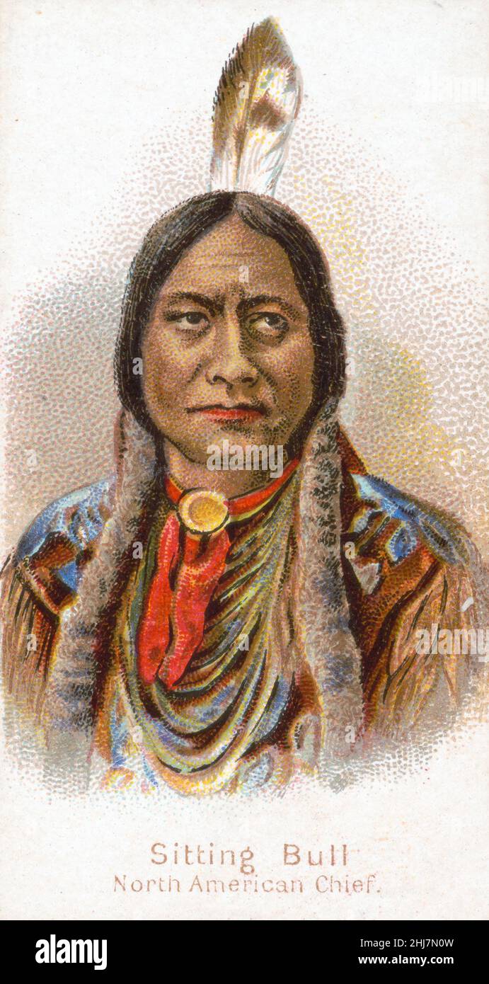 Sitting Bull, North American indian chief - Antique and vintage ...