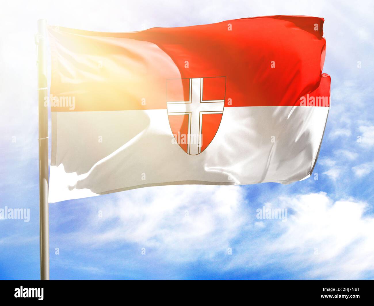 Flagpole with flag of Vienna Stock Photo - Alamy