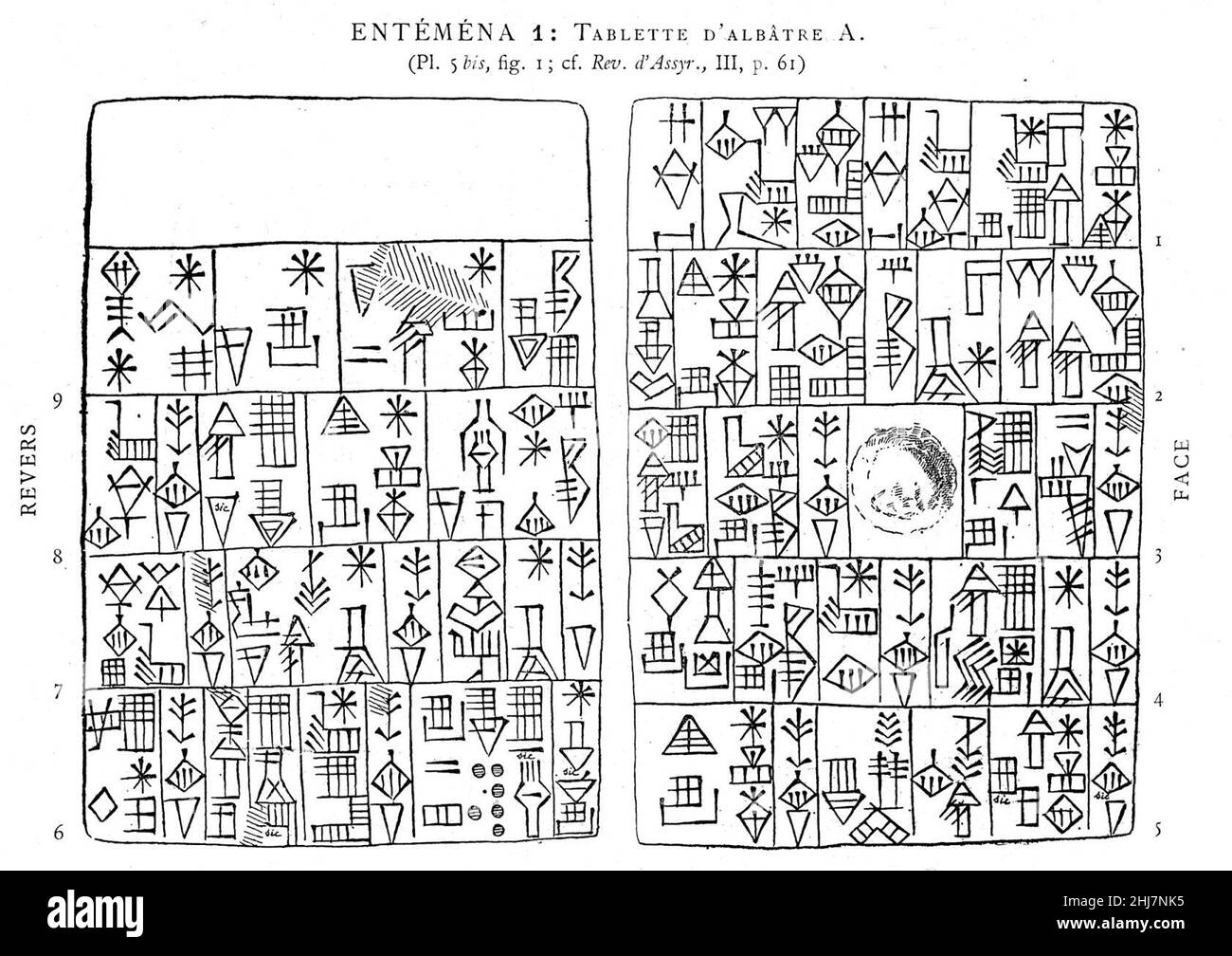 Tablet of Entemena Stock Photo - Alamy