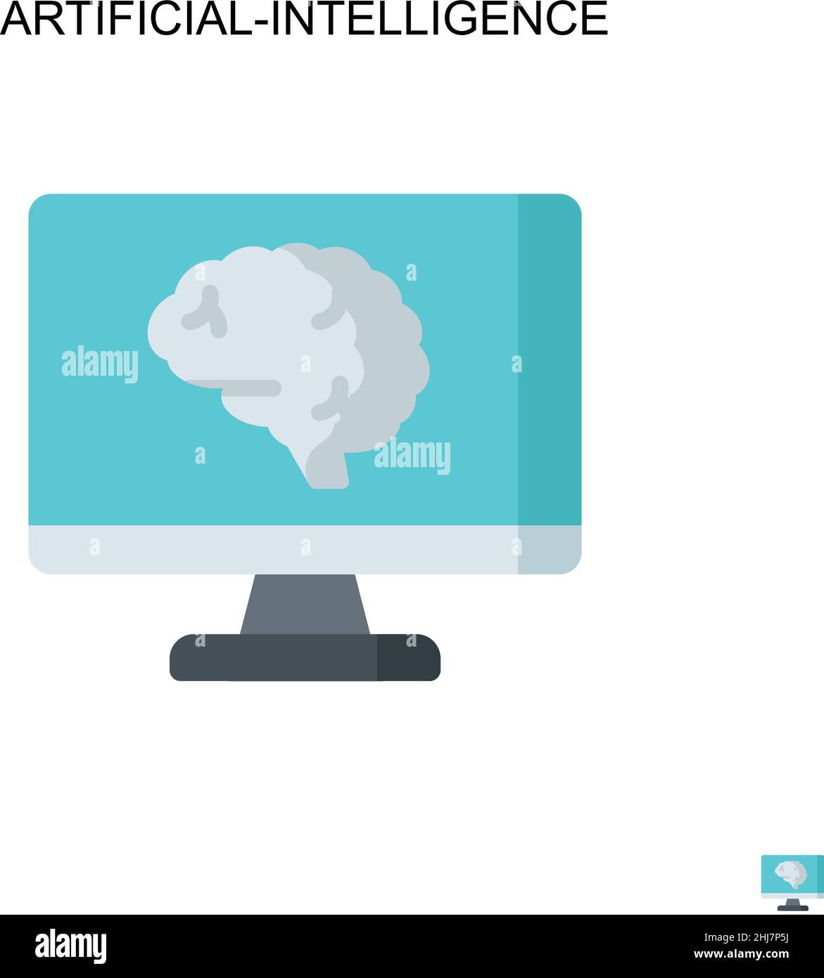 Artificial-intelligence Simple vector icon. Illustration symbol design ...