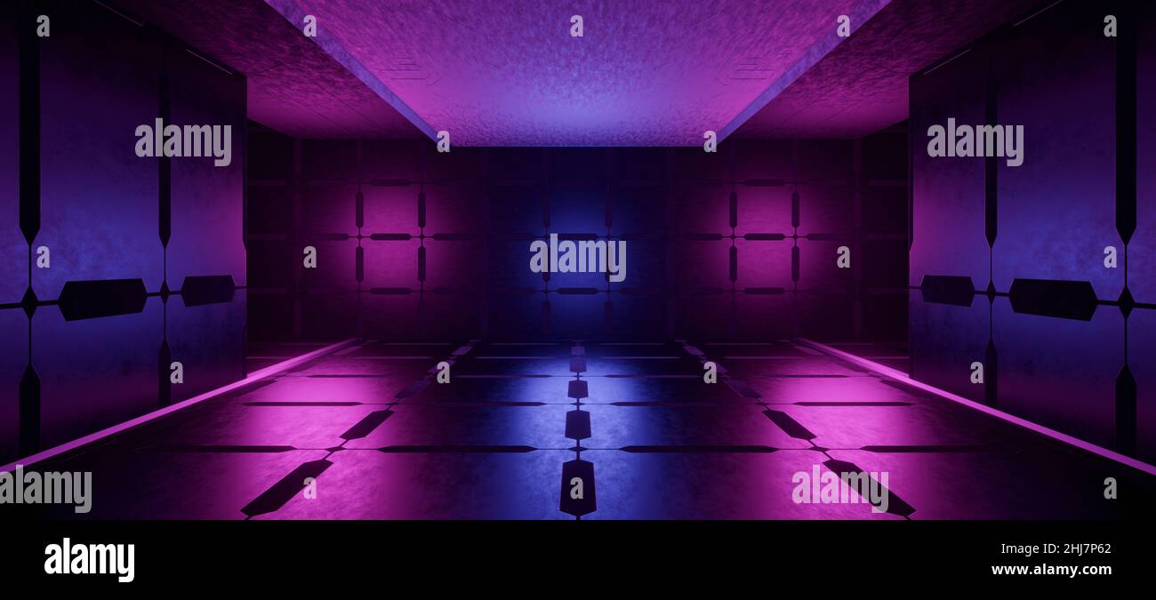 Blank Futuristic Club Futuristic Hallway Spaceship Interior Avant Garde ...