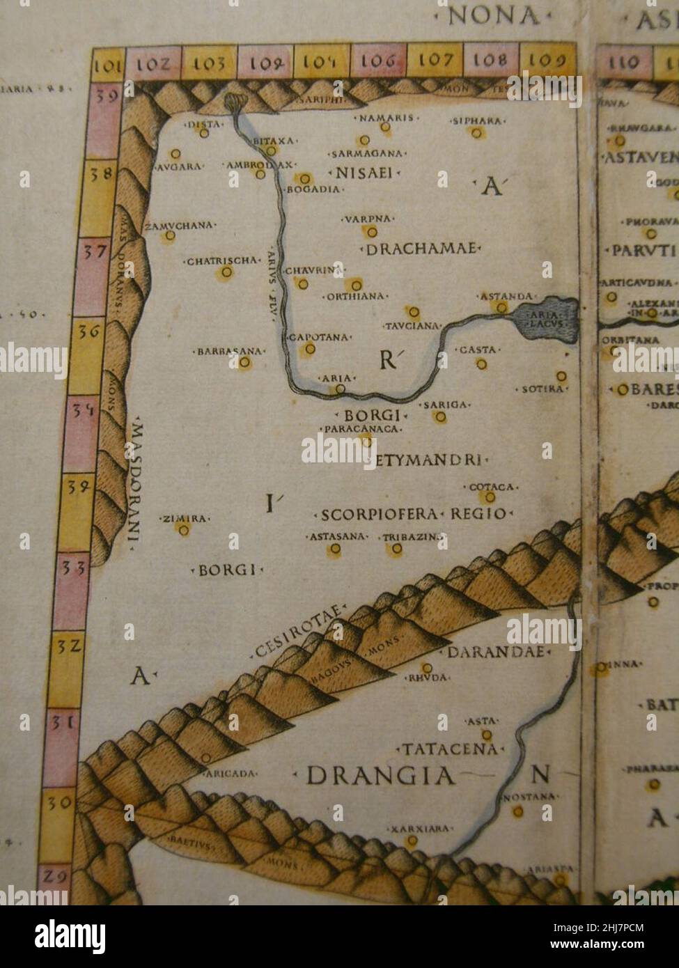 Tabula Asiae IX, a very early woodcut map published in Rome, c.1478-92 ...