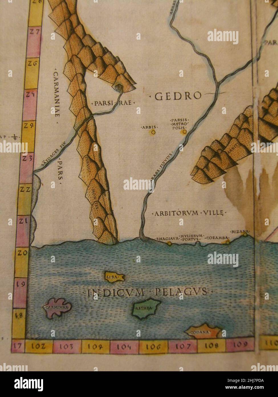 Tabula Asiae IX, a very early woodcut map published in Rome, c.1478-94 ...