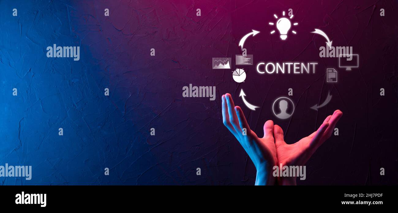 Content marketing cycle - creating, publishing, distributing content ...