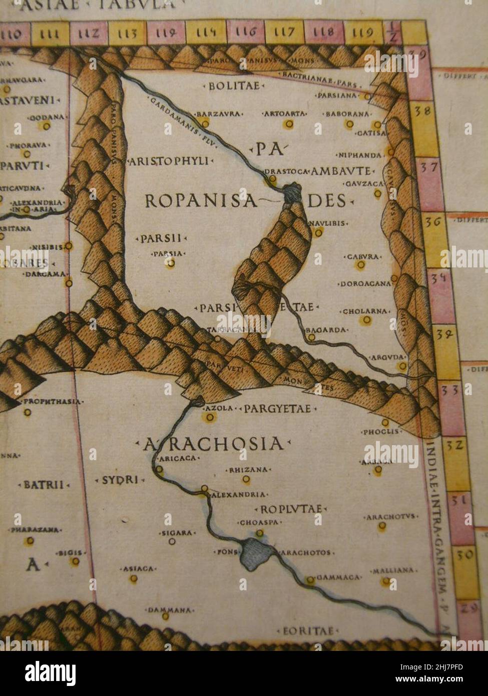 Tabula Asiae IX, a very early woodcut map published in Rome, c.1478-91 ...