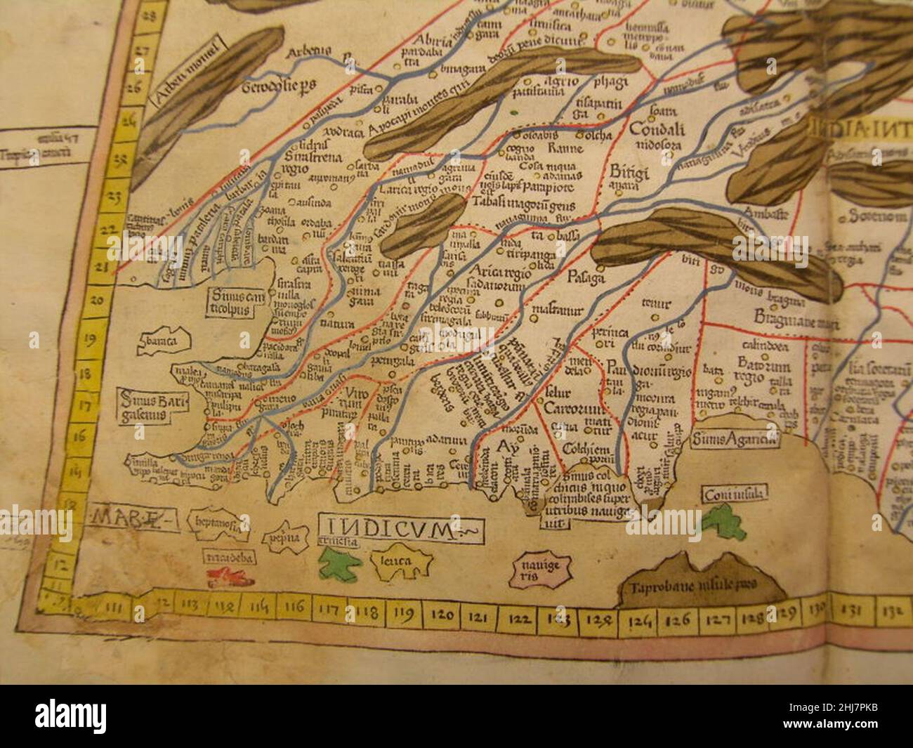 Tabula Asiae X, an extremely early woodcut version by Nicolaus Germanus ...