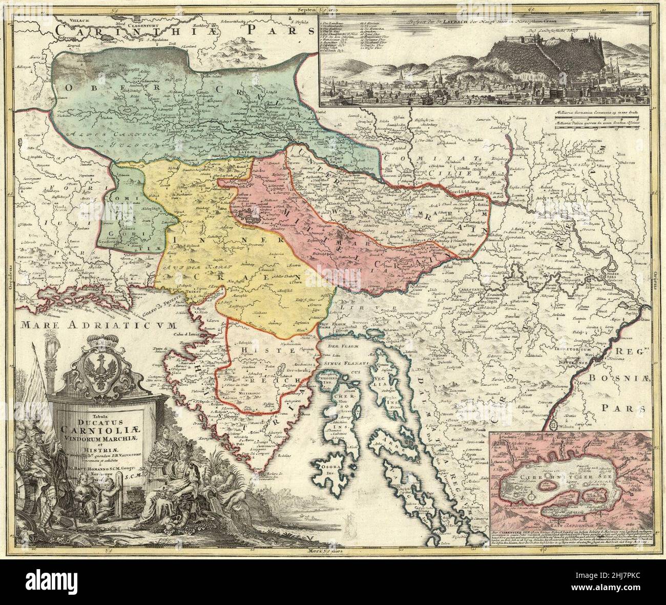 Tabula Ducatus Carnioliae Vindorum Marchiae et Histriae ex mente Illustr Stock Photo - Alamy