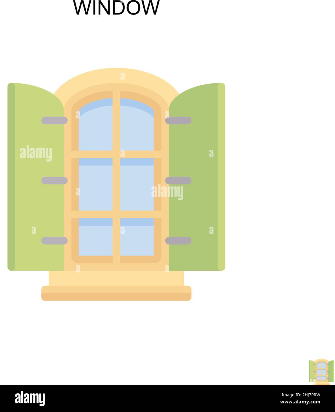 Window Simple vector icon. Illustration symbol design template for web ...