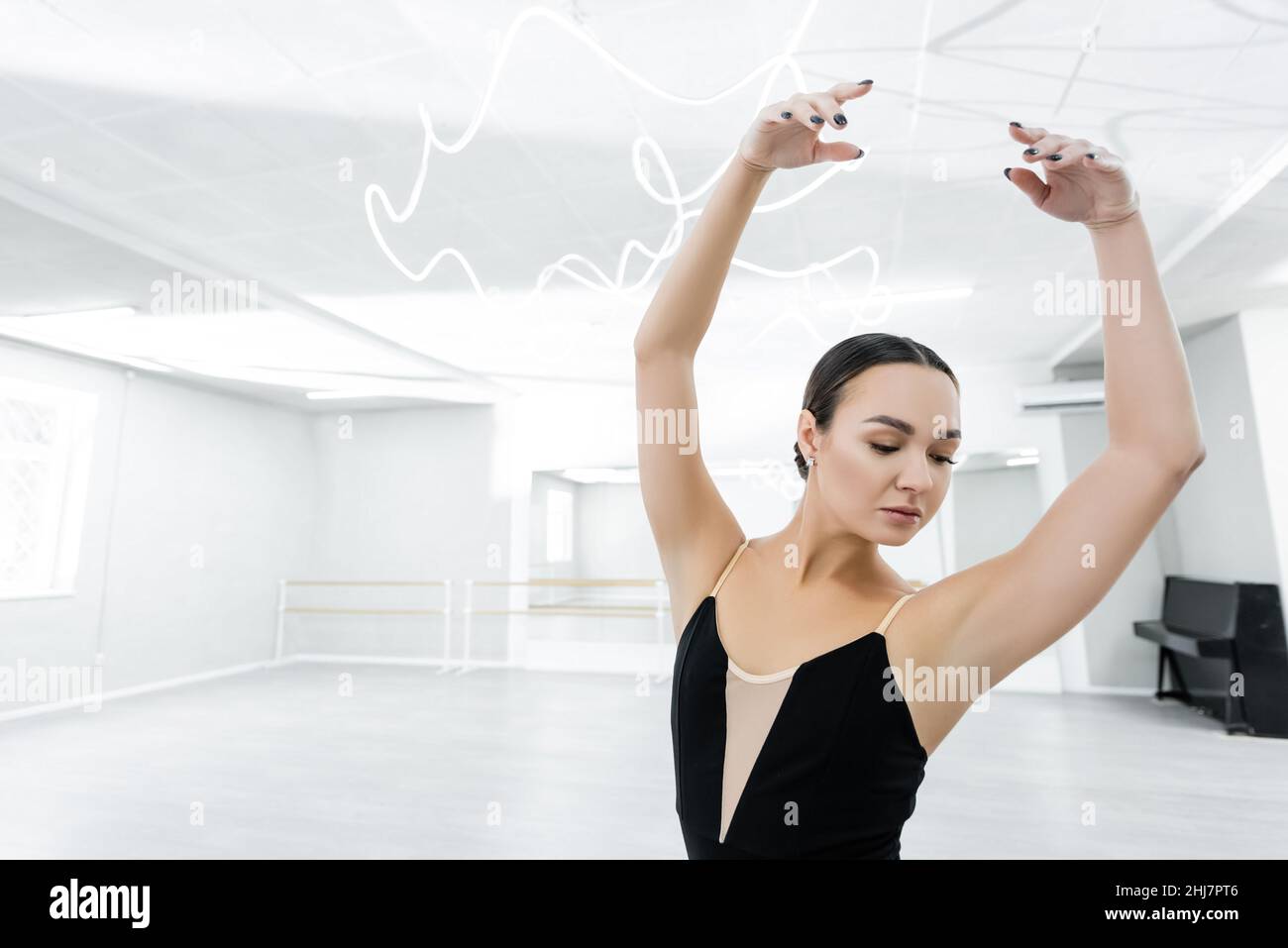 Beautiful ballerina rehearsing in ballet hi-res stock photography and ...
