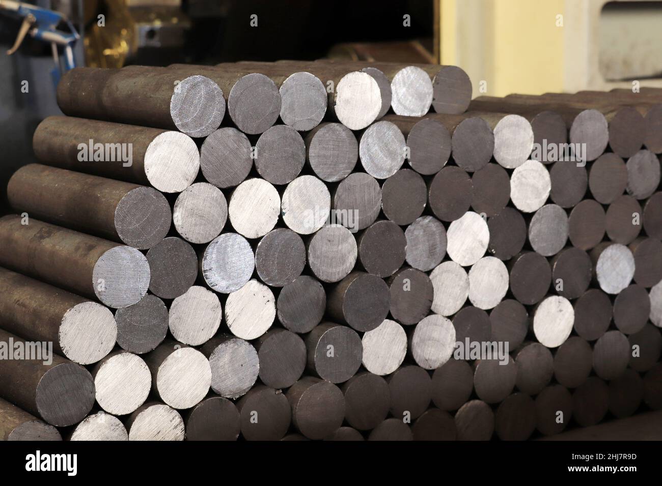 heap of untreated raw steel at the factory Stock Photo - Alamy