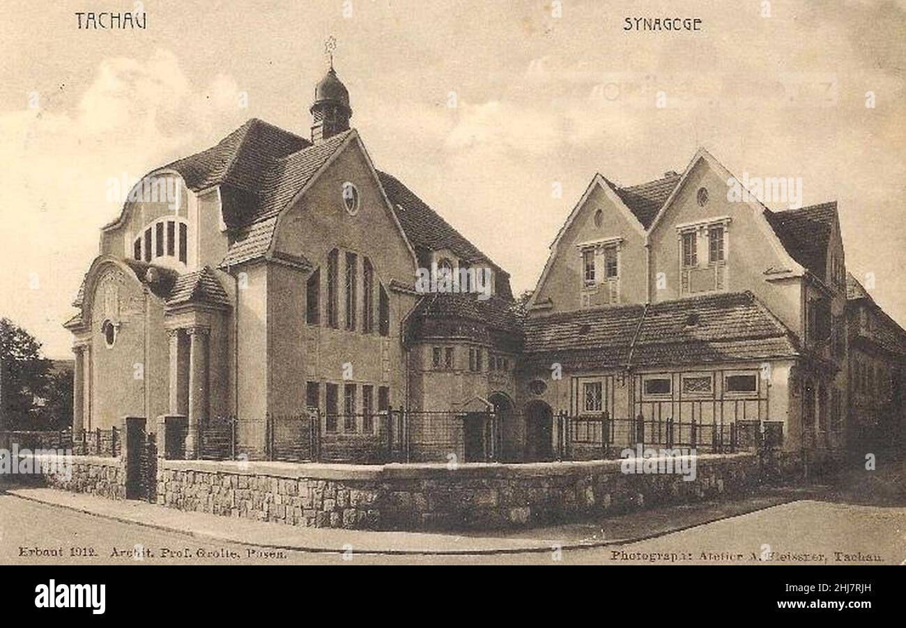 Tachau Synagogue 1912 Stock Photo - Alamy