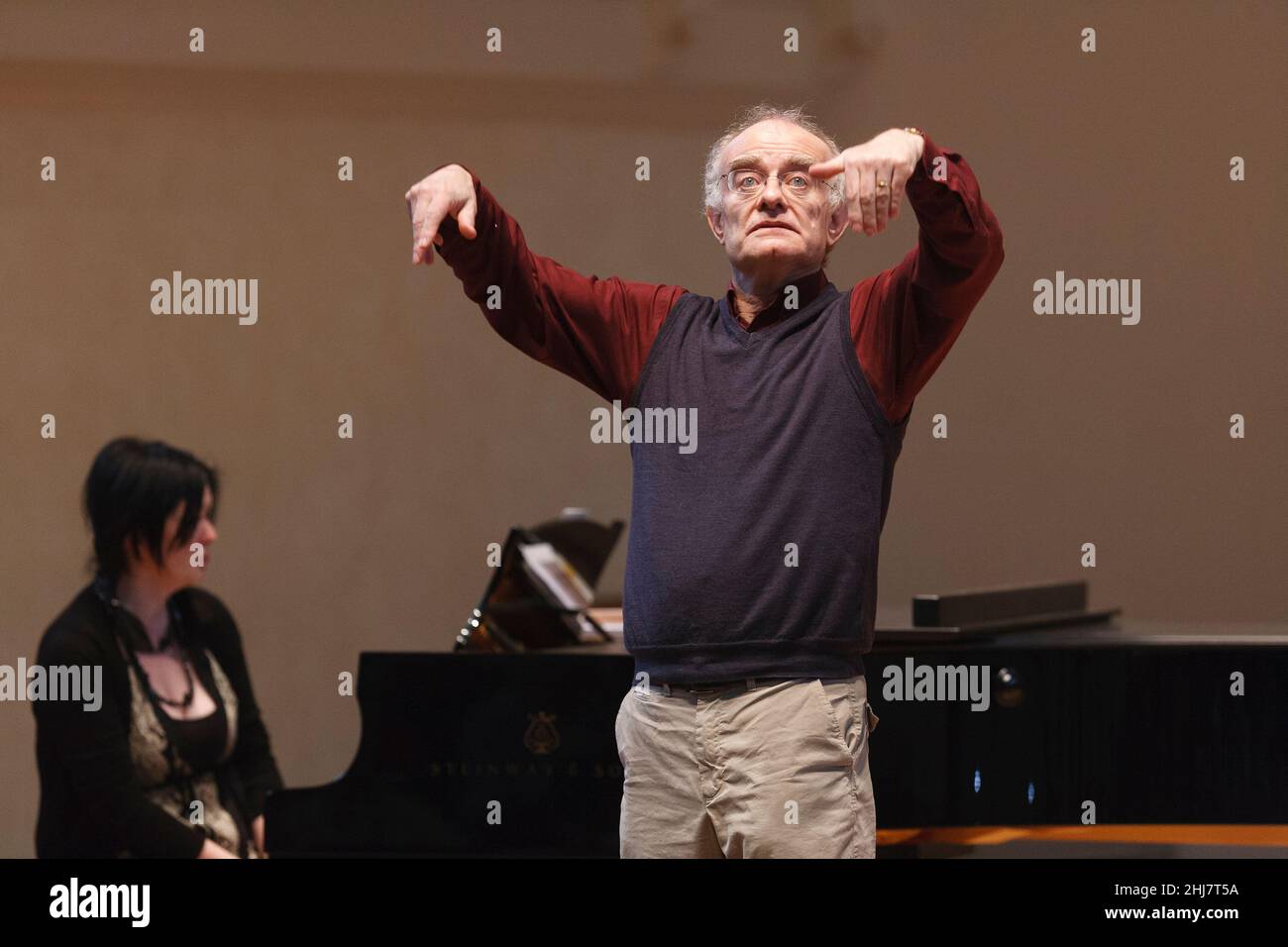 John Rutter conducting at 'Come and Sing Day' at the Cadogan Hall. John Milford Rutter CBE (born ...