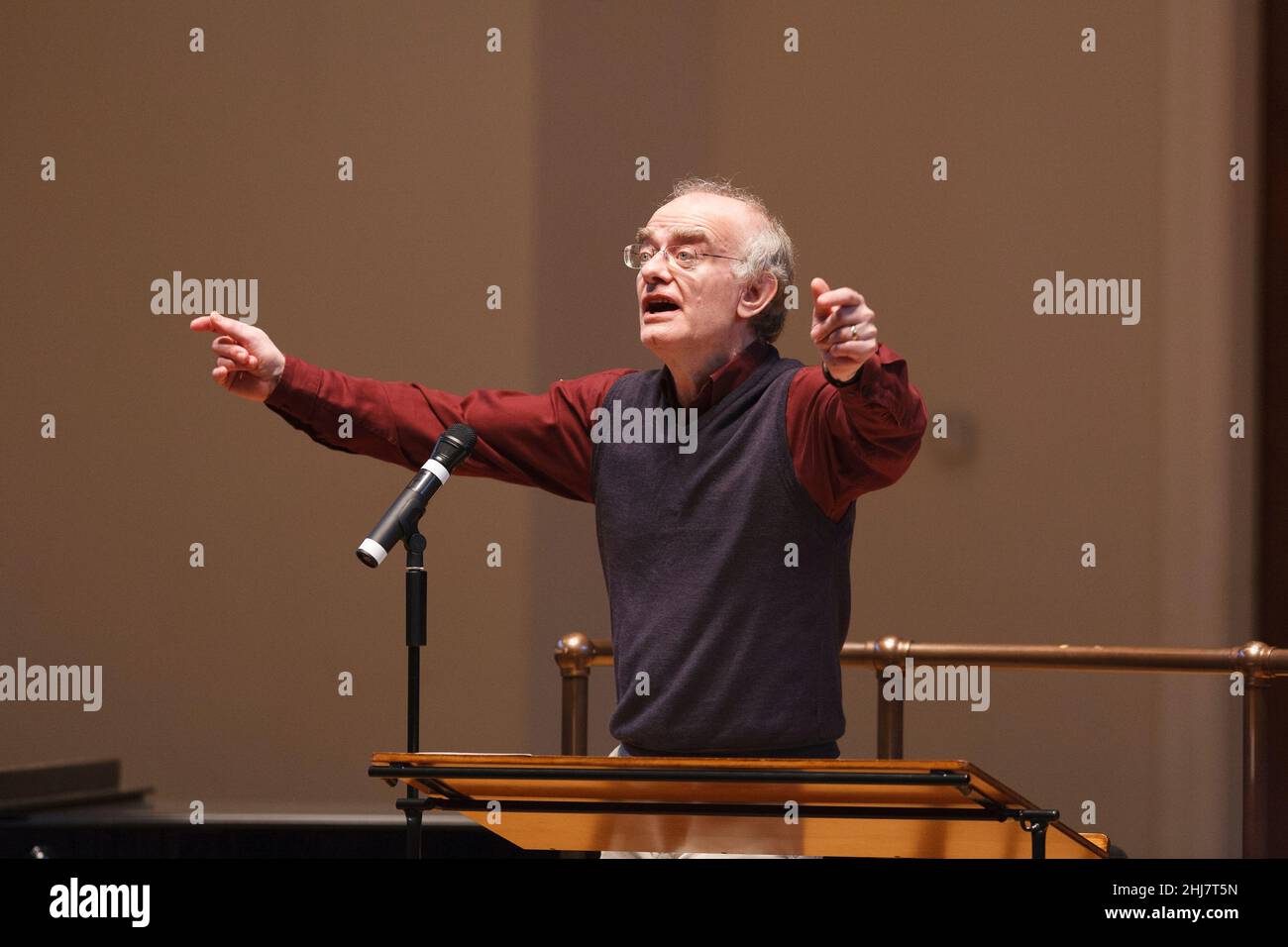 John Rutter conducting at 'Come and Sing Day' at the Cadogan Hall. John Milford Rutter CBE (born ...