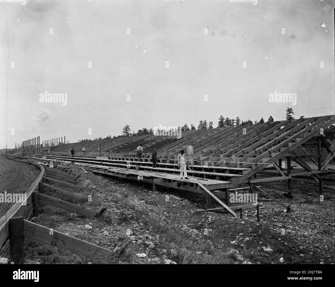 Tacoma Speedway 1920 Grandstand Construction - 30926 Stock Photo - Alamy