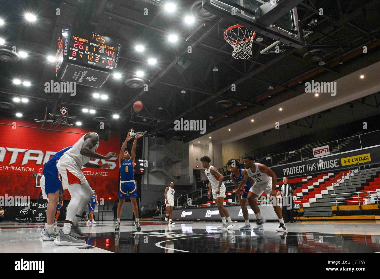 UC Riverside Highlanders guard Flynn Cameron (11) shoots a free-throw during an NCAA basketball ...