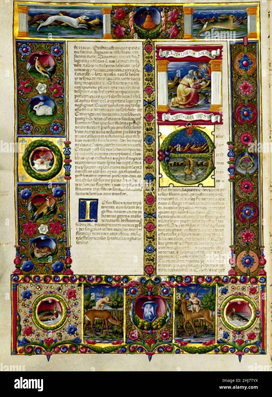 Taddeo crivelli, bibbia di borso d'este 09 Stock Photo - Alamy