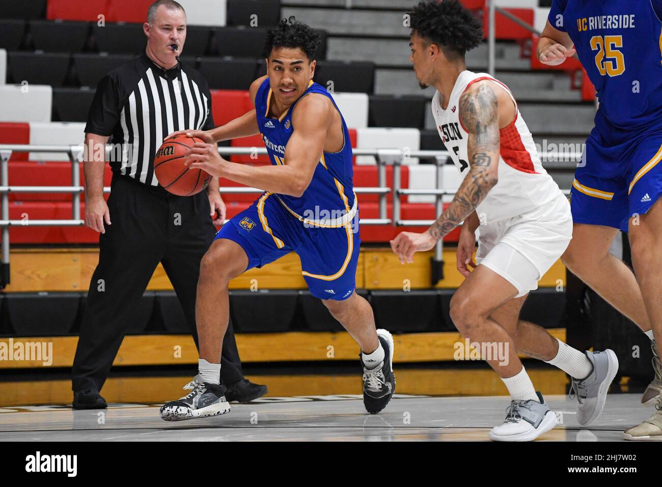 UC Riverside Highlanders guard Flynn Cameron (11) during an NCAA basketball game against Cal ...