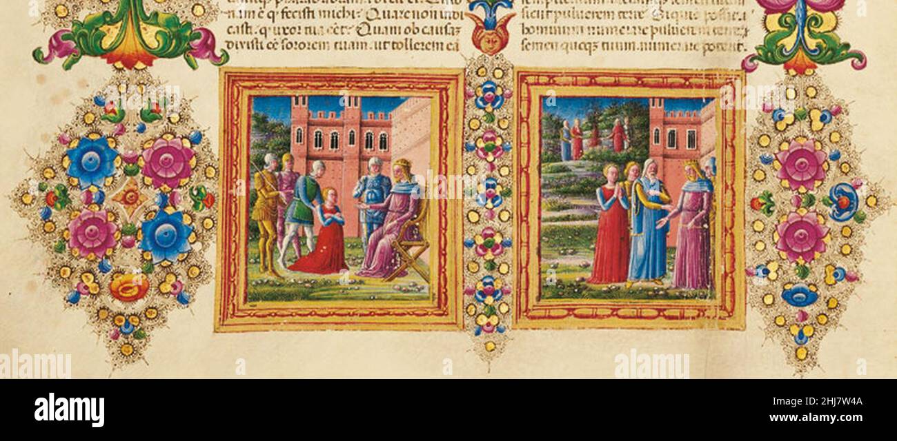 Taddeo crivelli, bibbia di borso d'este 30 Stock Photo - Alamy