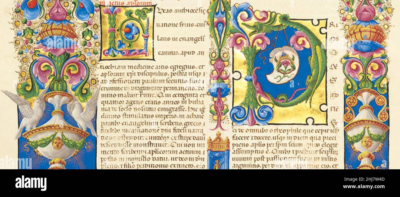 Taddeo crivelli, bibbia di borso d'este 22 Stock Photo - Alamy