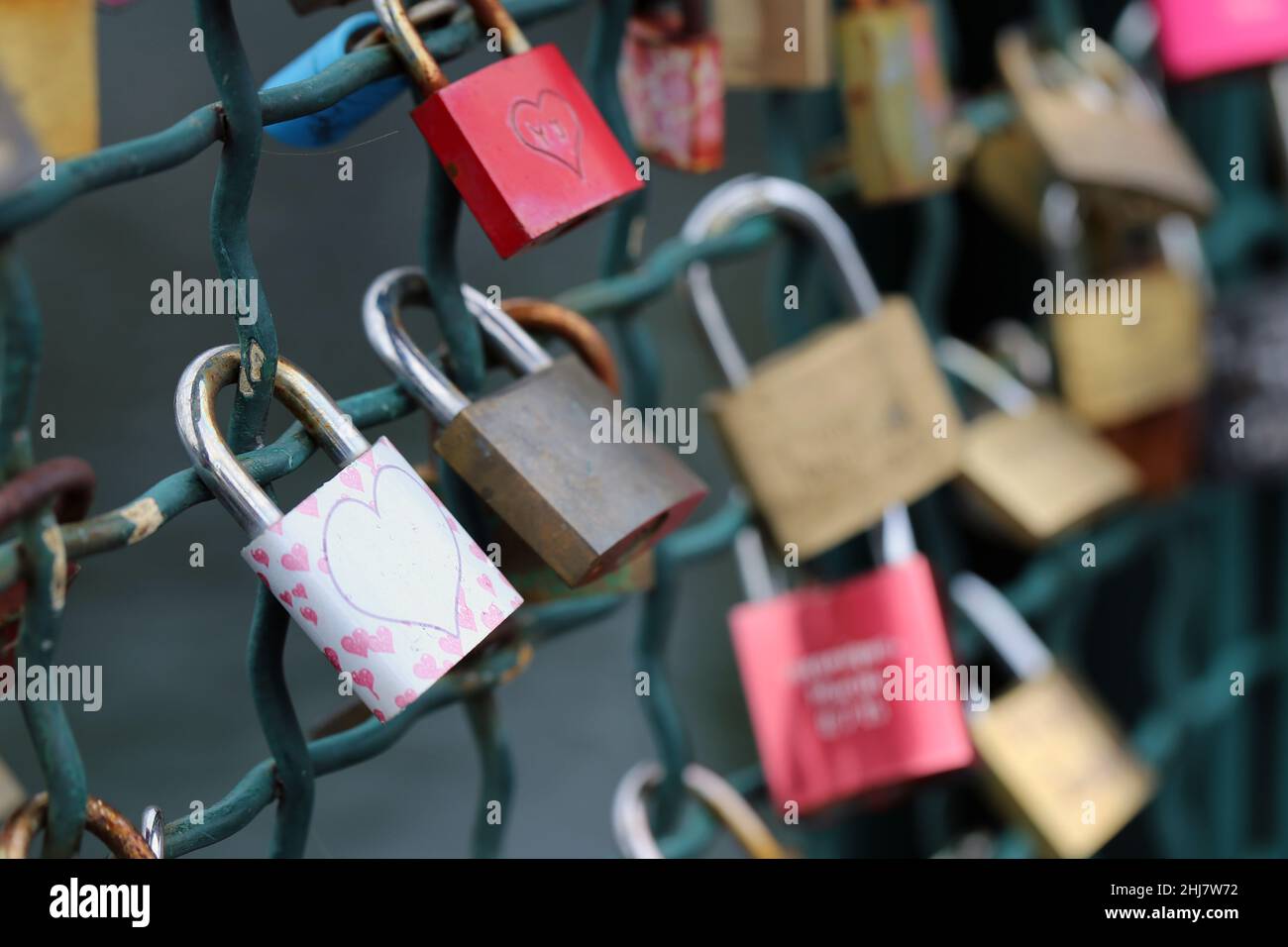 Switzerland zurich love locks hi-res stock photography and images - Alamy