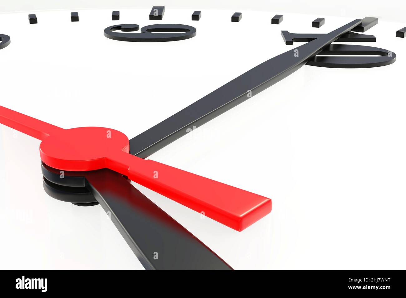 Clock hands on white background. 3d rendering Stock Photo - Alamy