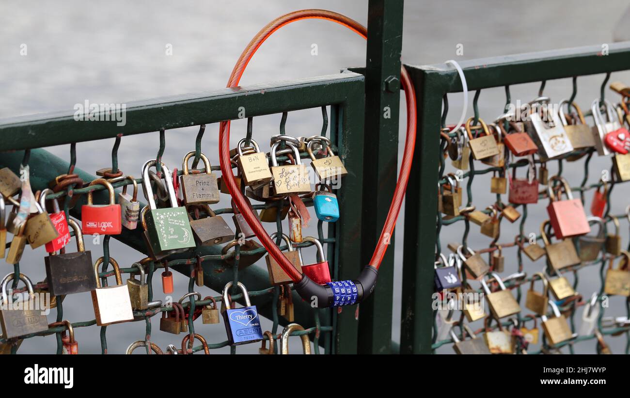 Switzerland zurich love locks hi-res stock photography and images - Alamy