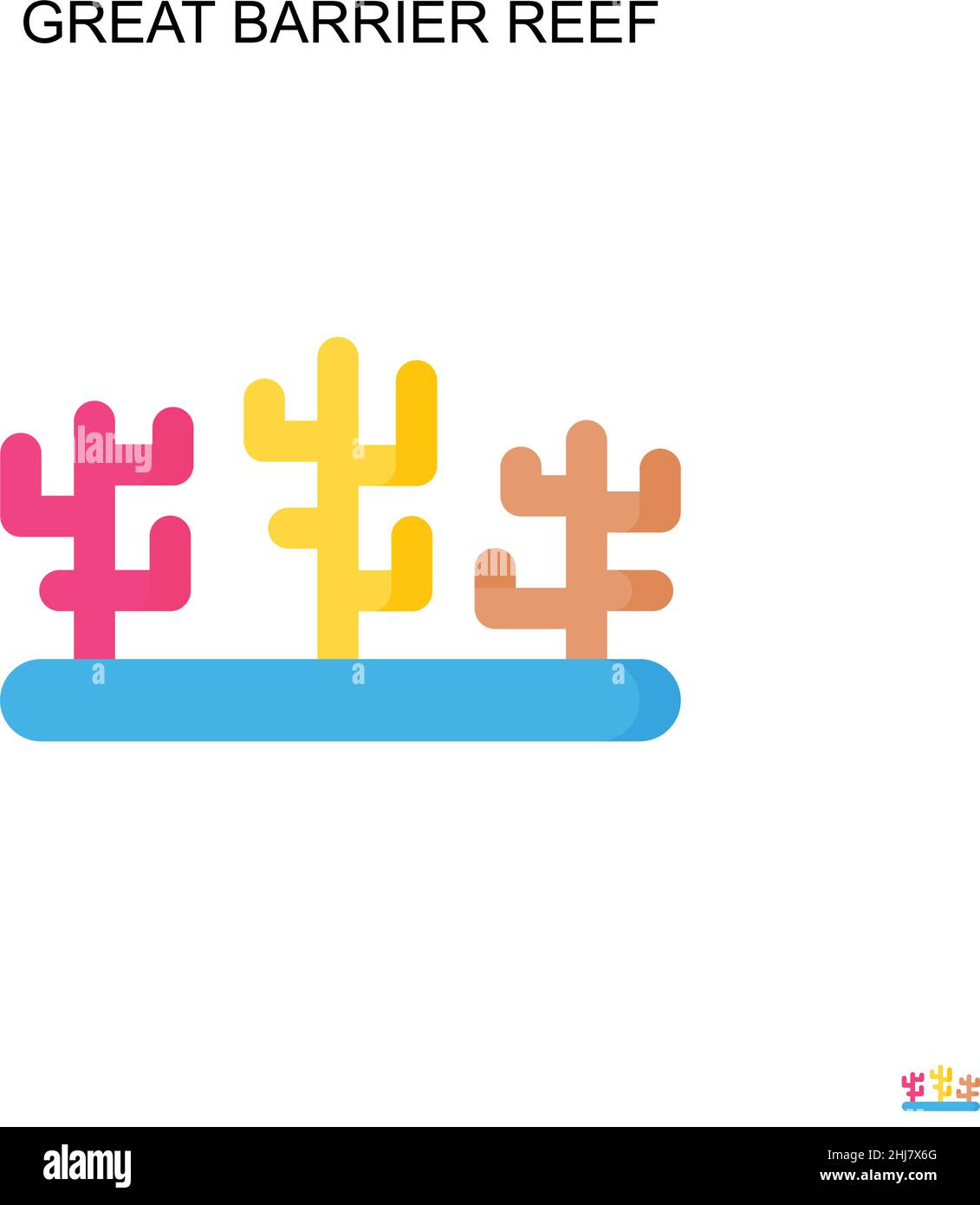 Great barrier reef Simple vector icon. Illustration symbol design ...