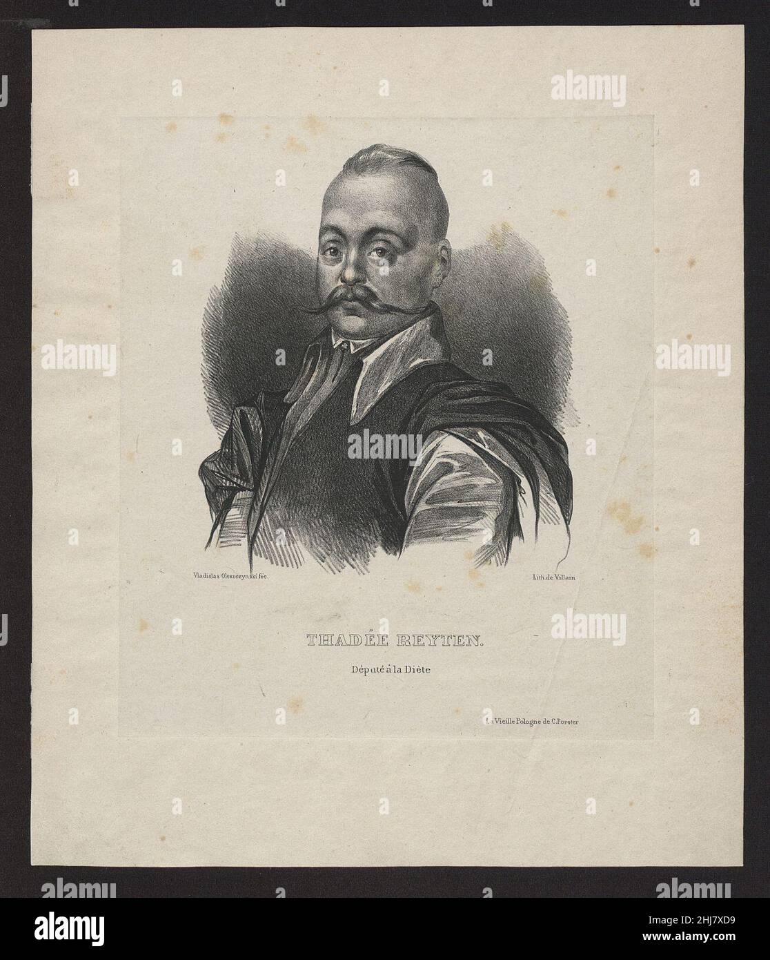 Tadevuš Rejtan. Тадэвуш Рэйтан (W. Oleszczyński, 1836 Stock Photo - Alamy