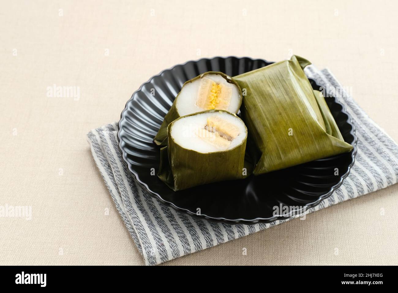 Nagasari is a traditional cake from Indonesia, made from rice flour ...