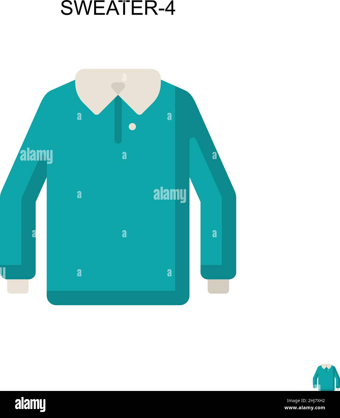 Sweater-4 Simple vector icon. Illustration symbol design template for ...