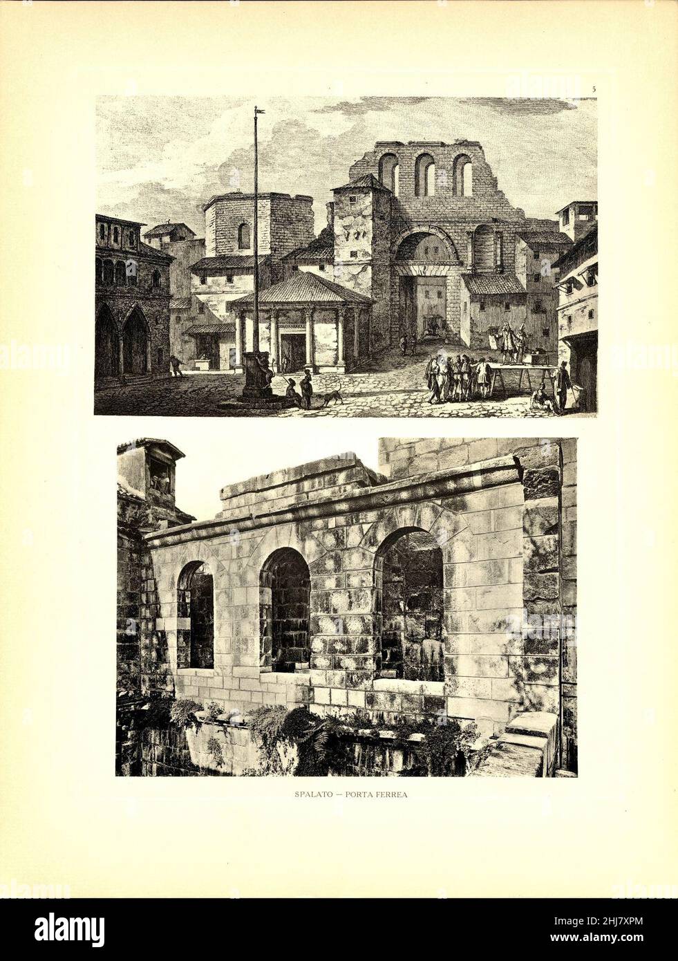 Tafel 005 Spalato - Kaiserpalast Porta Ferrea - Heliografie Kowalczyk ...