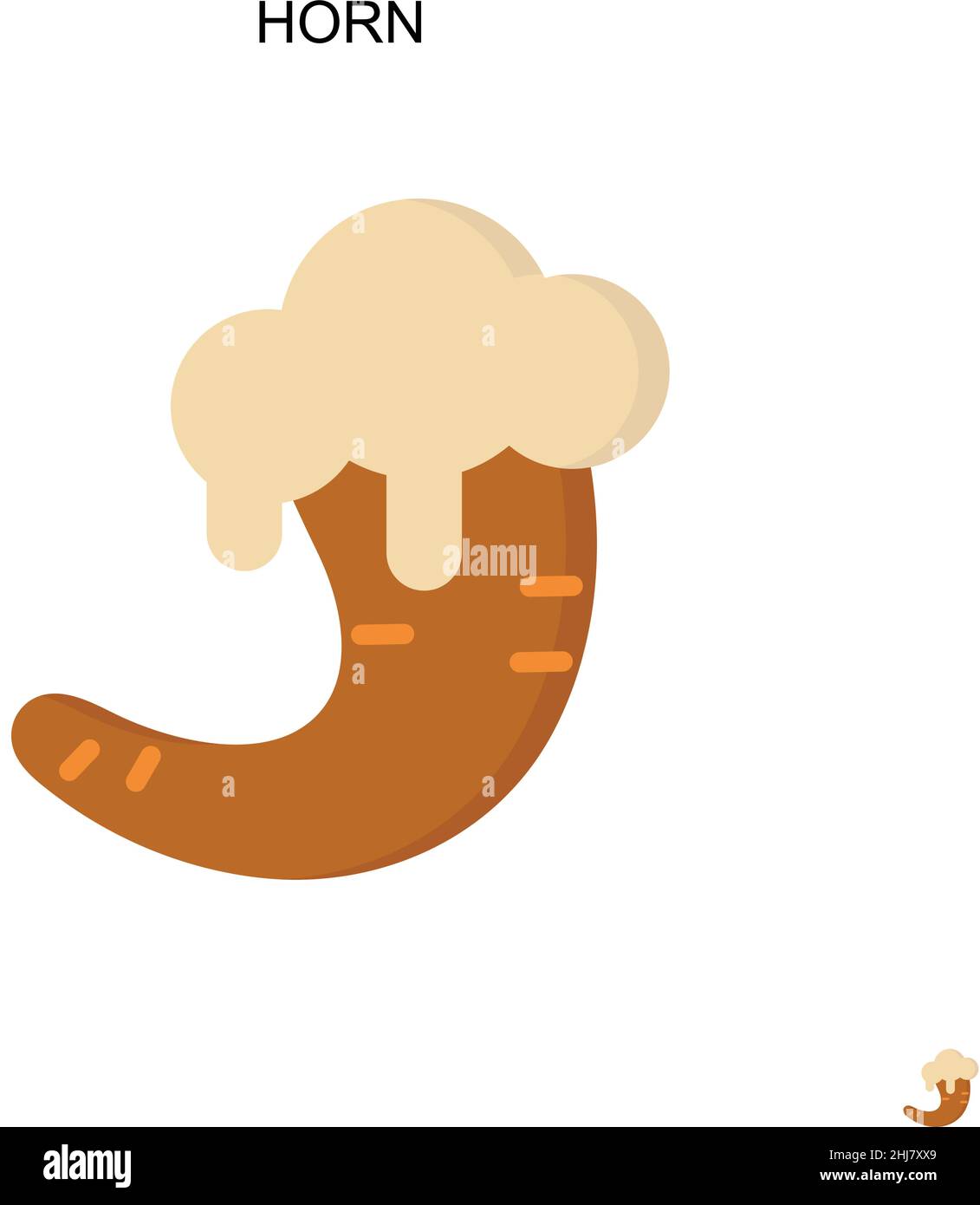 Horn Simple vector icon. Illustration symbol design template for web ...