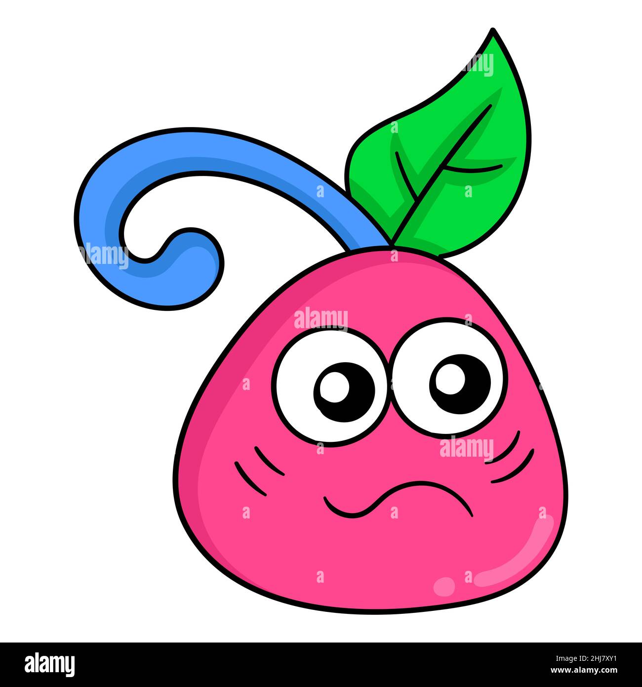 cute pink creature is having a funny Stock Vector Image & Art - Alamy