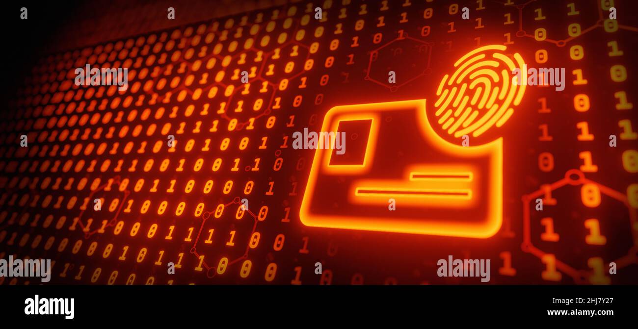 Fingerprint Biometric Digital Scan Technology. Graphic interface ...