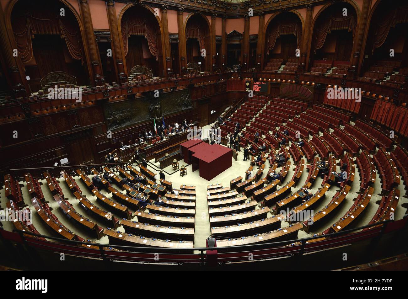 Italy, Rome, January 26, 2022 : Italian Parliament, Chamber of Deputies ...