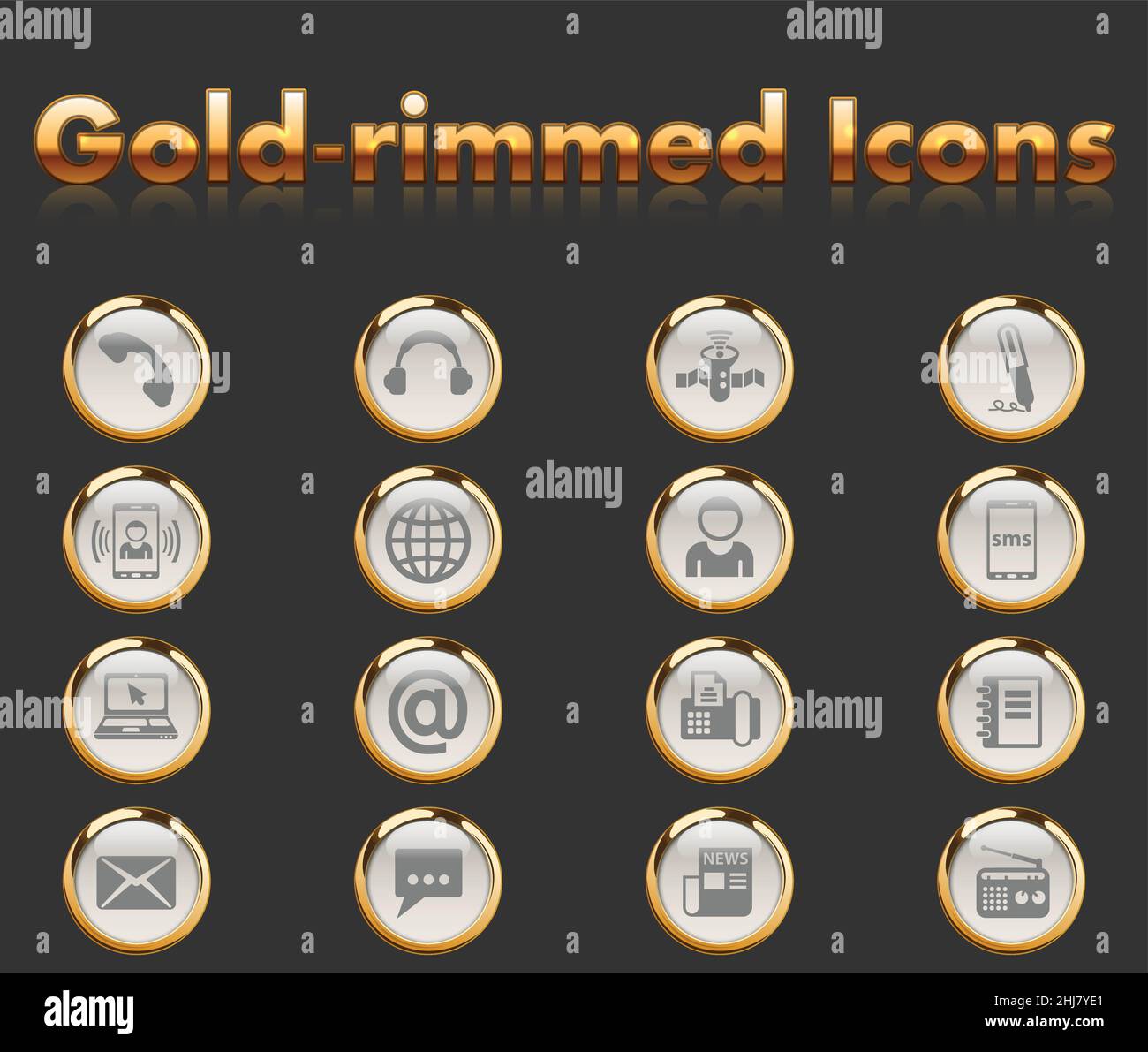 communication icon set Stock Vector Image & Art - Alamy